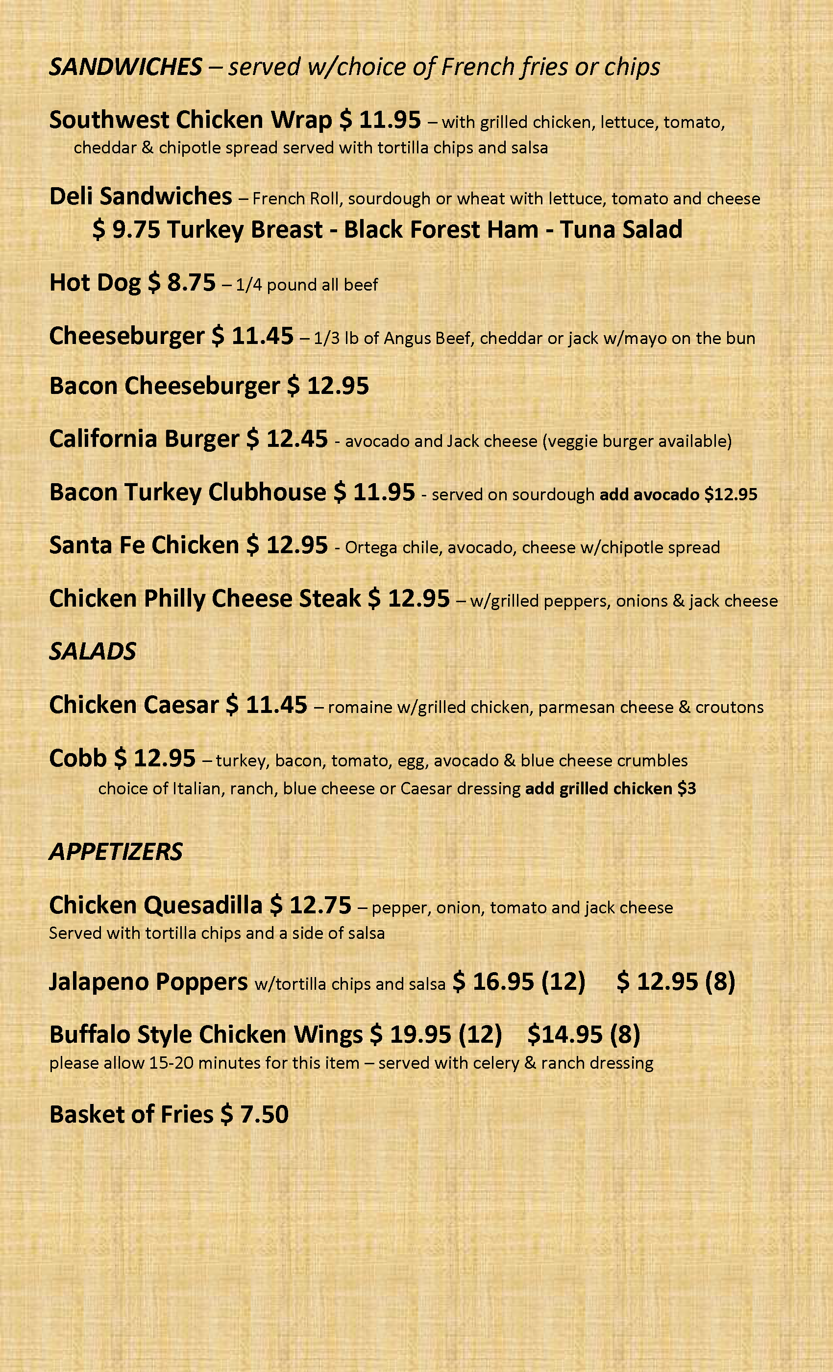 Restaurant - Spring Valley Golf Course