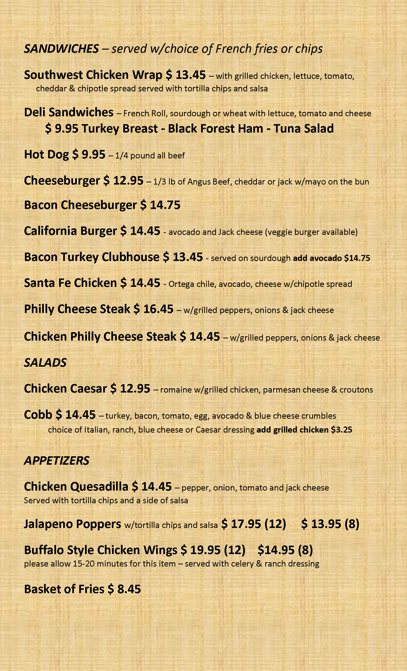 Restaurant - Spring Valley Golf Course